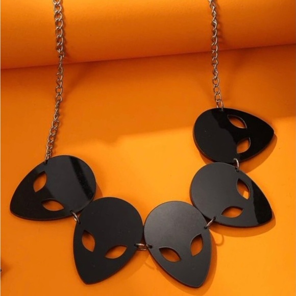 Jewelry | Extraterrestrial Black Alien Heads Space Ufo Interstellar ...